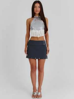 OUTCAST Tondra Mini Skirt Grey