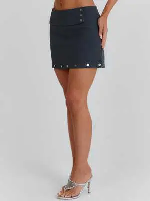OUTCAST Tondra Mini Skirt Grey