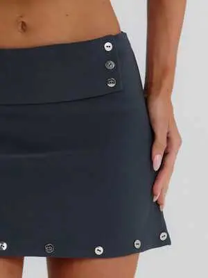 OUTCAST Tondra Mini Skirt Grey