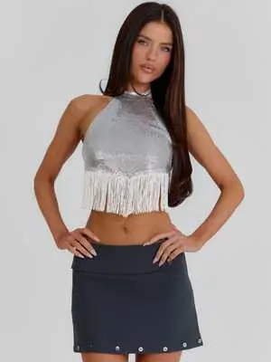 OUTCAST Tondra Mini Skirt Grey