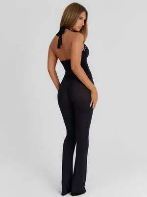 OUTCAST Thalina Jumpsuit With Plunge Neckline And Flared Legs