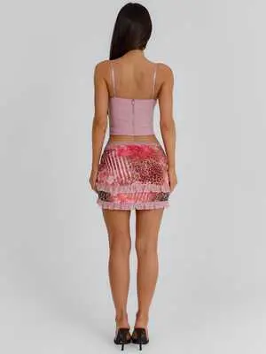 OUTCAST Nathalie Corset Top In Ella - Print