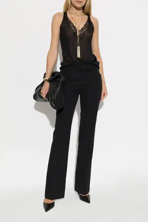 Balmain Wool Trousers With Belt