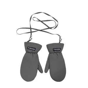NEW ORCHARD Winter Mittens With Detachable String - Grey