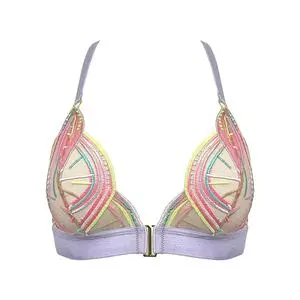 SOMEWHERE NEVER Miami Nice Triangle Non-wired Bra - Purple