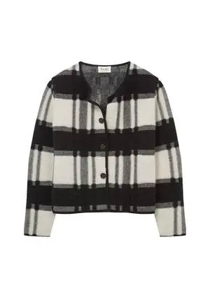 LOOP CASHMERE Reversible Check Jacket