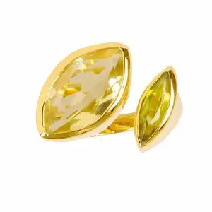 NEOLA DESIGN Celestine Cocktail Ring Citrine & Peridot - Gold