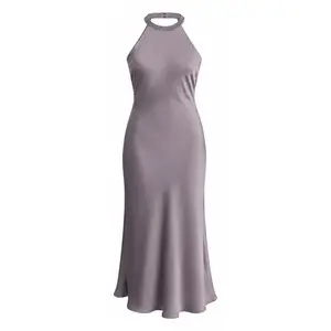 AISL Lilac Halterneck Midi Dress - Purple
