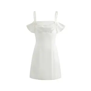 AISL Aurelia Draped-shoulder Mini Dress
