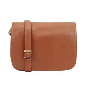 LLOYD BAKER Flap-over Leather Crossbody Bag
