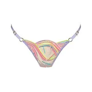SOMEWHERE NEVER Miami Nice Low Rise String - Purple