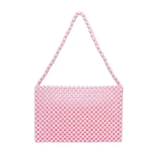 TILLIE BEADS Color Pop Beaded Shoulder Bag - Pink