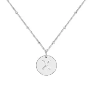 NEOLA DESIGN Alphabet X Necklace - Silver