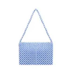 TILLIE BEADS Color Pop Beaded Shoulder Bag - Blue