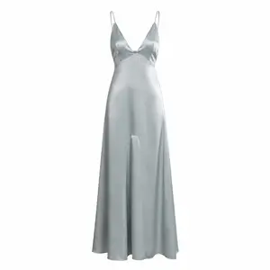 AISL Pale Ice V-neck Maxi Dress