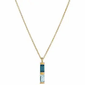 NEOLA DESIGN London And Blue Topaz Anais Necklace - Gold