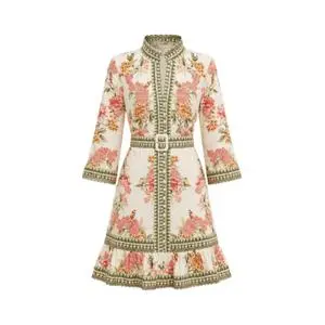RAISHMA Kaya Embroidered Mini Dress - White