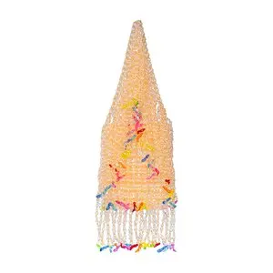 TILLIE BEADS Fringe Mini Shoulder Strap Bead Bag - Rose Gold