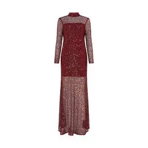 SOUR FIGS Sequin Embellished Sheer Mesh Gown