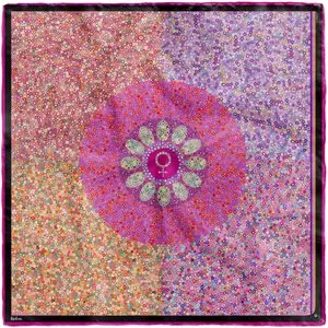 KUEEN Silk Scarf Millefiori - Pink