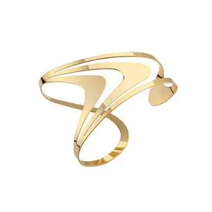 HOTA HOTA JEWELLERY Magma Palm Cuff – High Polish – -plated – Left - Gold