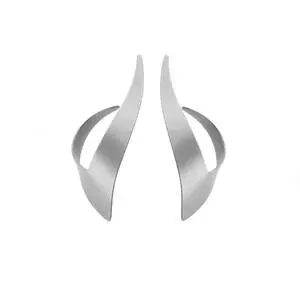 HOTA HOTA JEWELLERY Attitude Earrings – Matte – Pair - Silver