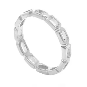 NEOLA DESIGN Sterling Chain Polo Ring - Silver