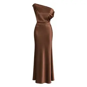 AISL Sleeveless Cowl Neck Maxi Dress - Brown