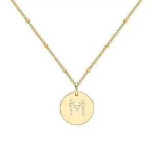 NEOLA DESIGN Alphabet M Necklace - Gold