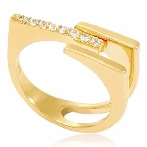 NEOLA DESIGN Neringa Stacking Ring With White Topaz - Gold