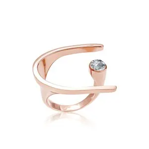 NEOLA DESIGN Ring Blue Topaz Lunaria - Rose Gold