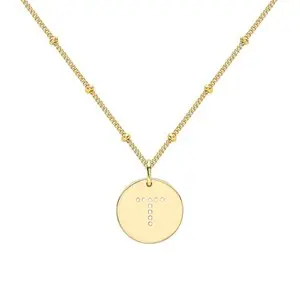 NEOLA DESIGN Alphabet T Necklace - Gold
