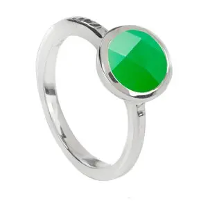 NEOLA DESIGN Sterling Silver Ring Chrysoprase Estella - Green
