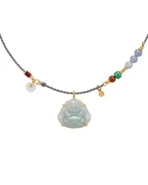 SEREE Mosaic" Beaded Jadeite Necklace