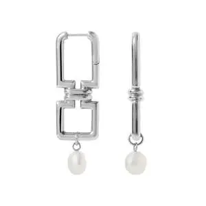 NEOLA DESIGN Sterling Pearl Earrings Xenia - Silver