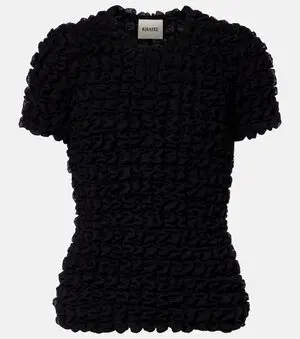 Khaite Khaite Polly Silk Chiffon Top Black