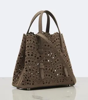Alaïa Mina 20 Vienne Suede Top-handle Bag