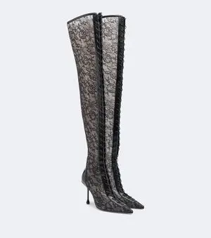 JIMMY CHOO Scarlett Lace Over-the-knee Boots