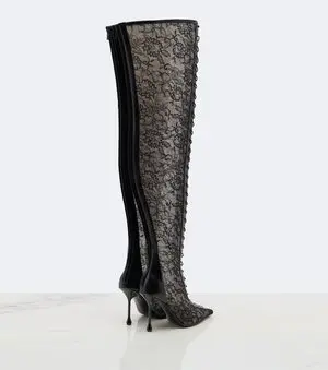 JIMMY CHOO Scarlett Lace Over-the-knee Boots