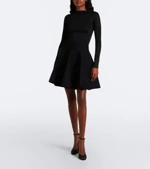 Alaïa Silk-blend Jersey Bodysuit - Black