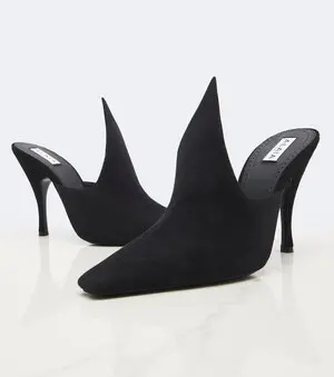 Alaïa Suede Pointed Toe Mules