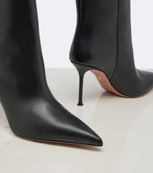 AQUAZZURA Harper Leather Ankle Boots