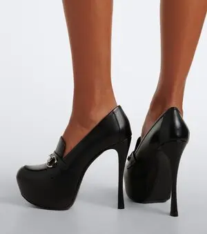 Gucci Horsebit Leather Platform Pumps