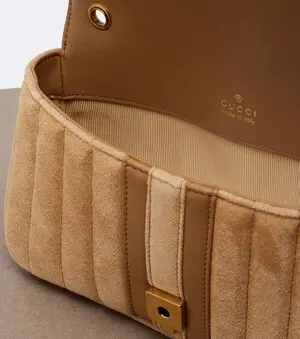 Gucci Gg Marmont Mini Suede Shoulder Bag