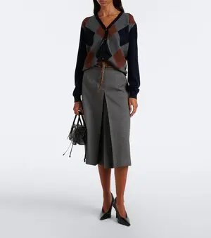 Prada Argyle Cashmere Cardigan