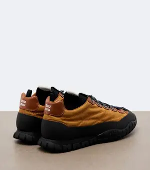 Miu Miu Leather-trimmed Sneakers