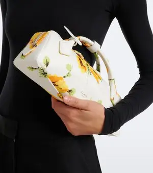 Alaïa Le Teckel Floral Top-handle Bag