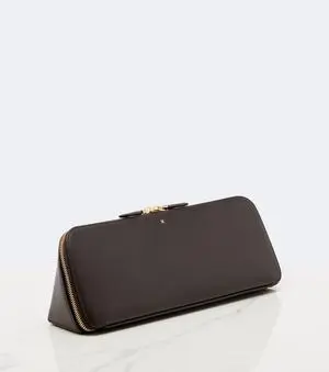 Alaïa Delta Small Leather Clutch