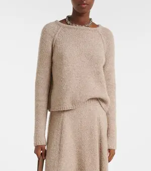 Agnona Cashmere, Silk, And Wool Sweater - Beige