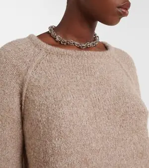 Agnona Cashmere, Silk, And Wool Sweater - Beige